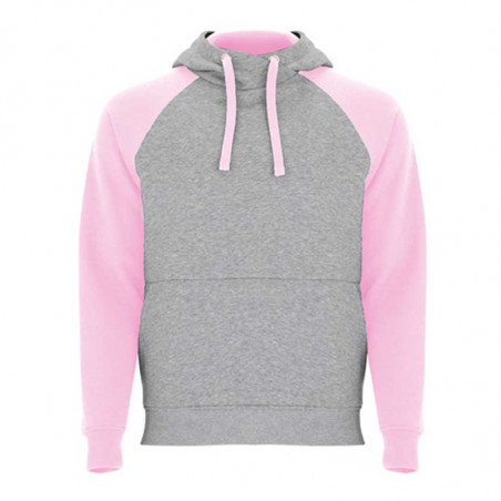 Sudadera con capucha gris vigoré bicolor combinada Badet - Roly 1058