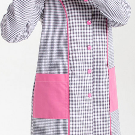 Bata de maestra cuadro gris - Dyneke 8317209